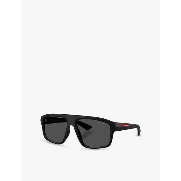 Prada Ps B02s Irregular-frame Injected Sunglasses - Black
