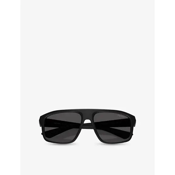 Prada Ps B02s Irregular-frame Injected Sunglasses - Black