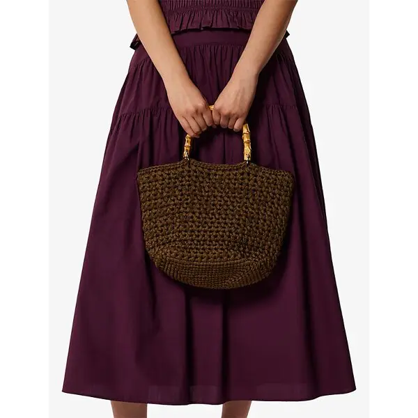 Whistles Bamboo-handle Crochet Bag
