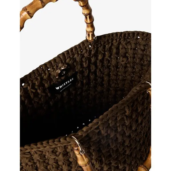Whistles Bamboo-handle Crochet Bag
