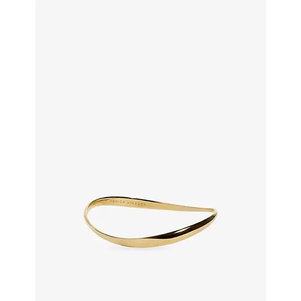 Monica Vinader Swirl Vermeil Bangle - Gold