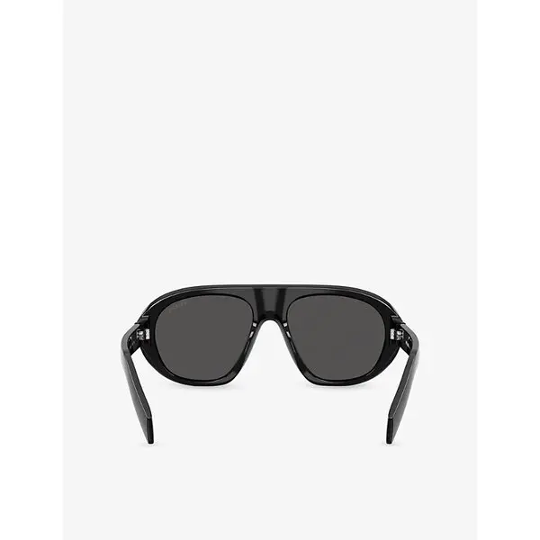 Prada Irregular-frame Acetate Sunglasses - Black
