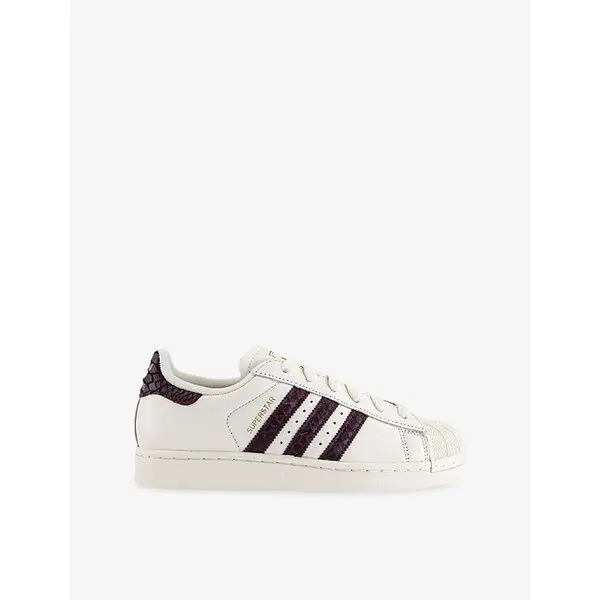 Adidas Superstar Ii Leather Trainers - Offwhite Maroon Gold Met