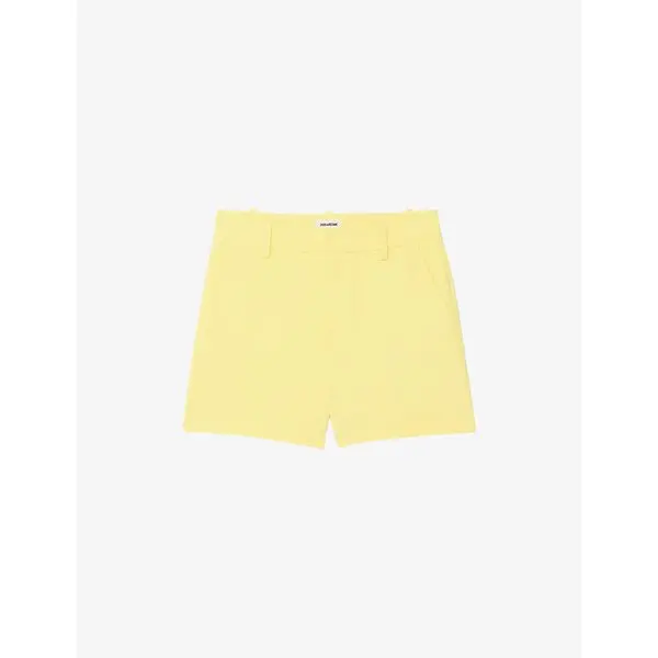 Zadig&Voltaire Sidou Regular-fit Stretch-woven Shorts - Banana