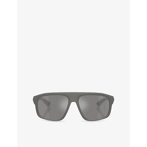Prada Linea Rossa Ps B02s Injected Sunglasses - Grey