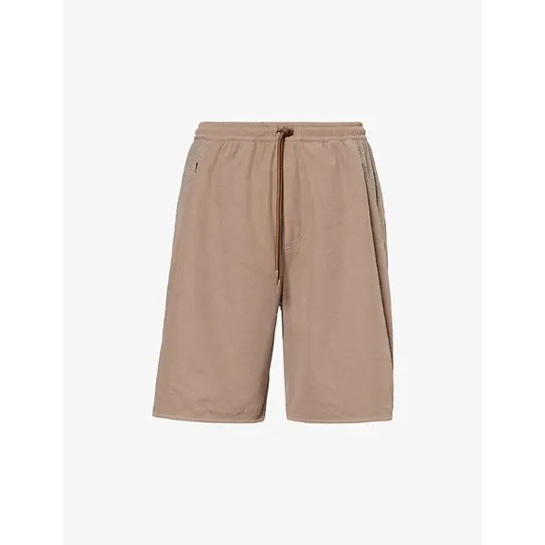 HIKING PATROL Orbit Drawstring Cotton-jersey Shorts - Walnut
