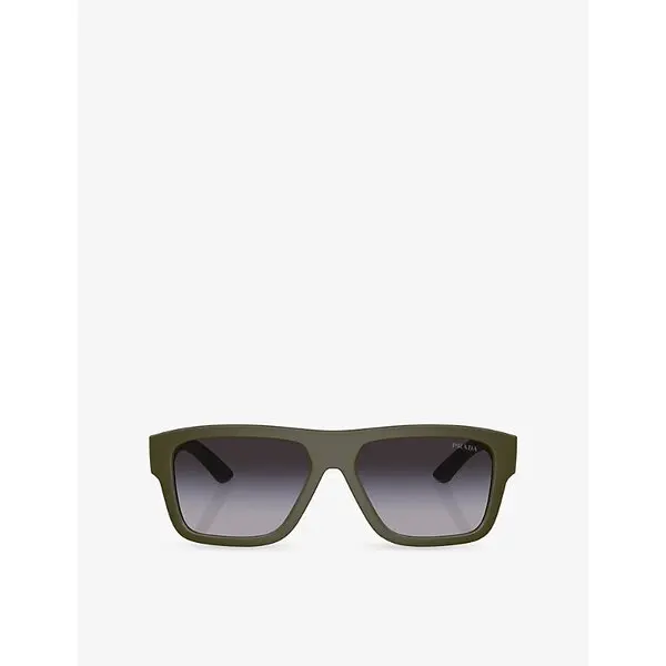 Prada Ps 04zs Square-frame Sunglasses - Green