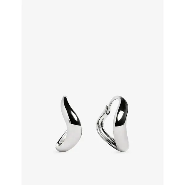 Monica Vinader Swirl Sterling Huggie Earrings - Silver