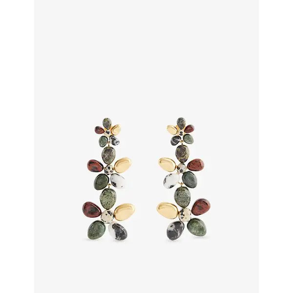 Zimmermann Norma Gold-plated Drop Earrings - Gold Multi