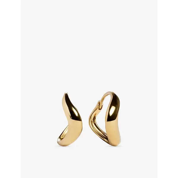Monica Vinader Swirl Huggie Earrings - Gold