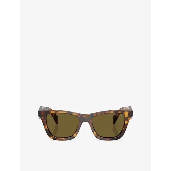 Prada Butterfly-frame Acetate Sunglasses - Brown