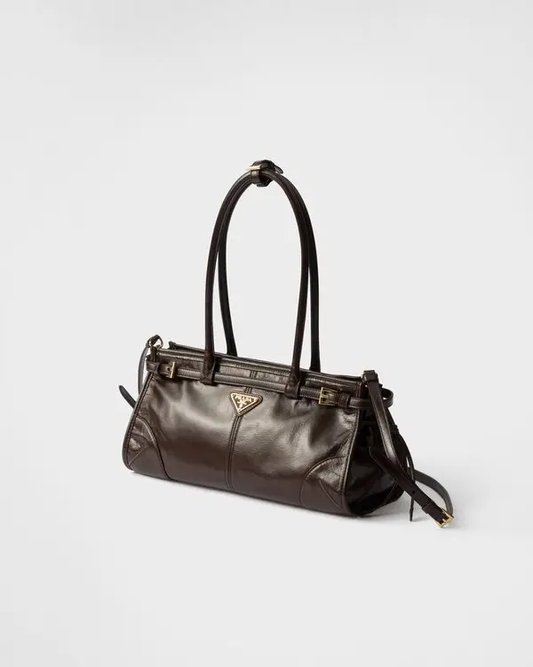 Prada Medium Leather Handbag - Brown