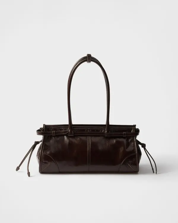 Prada Medium Leather Handbag - Brown