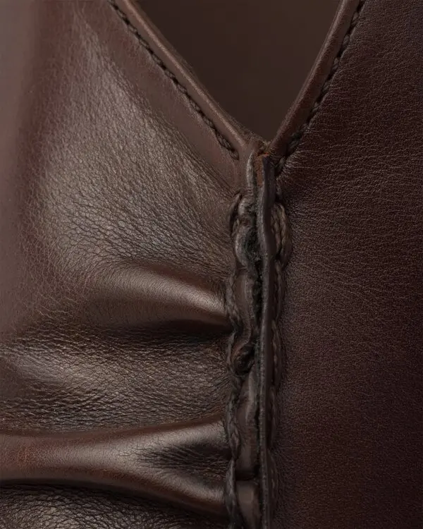 Prada Leather Mules - Brown