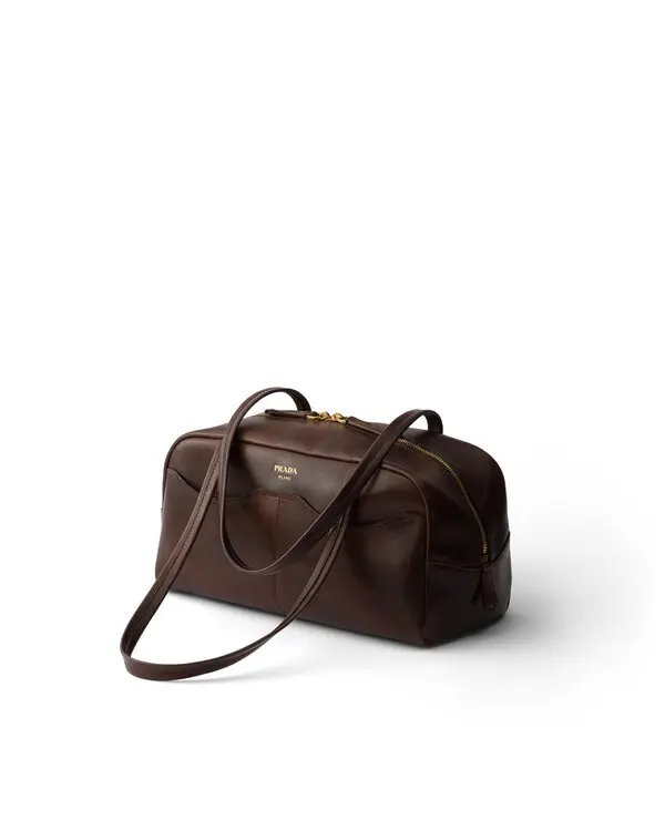 Prada Large Antiqued Leather Top-handle Bag