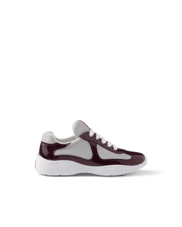 Prada America's Cup Biker Fabric Sneakers - Red