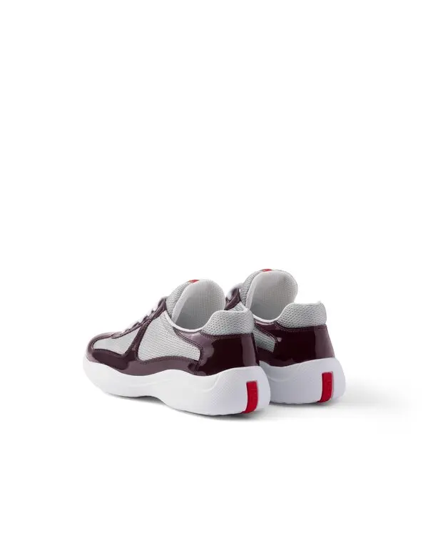 Prada America's Cup Biker Fabric Sneakers - Red