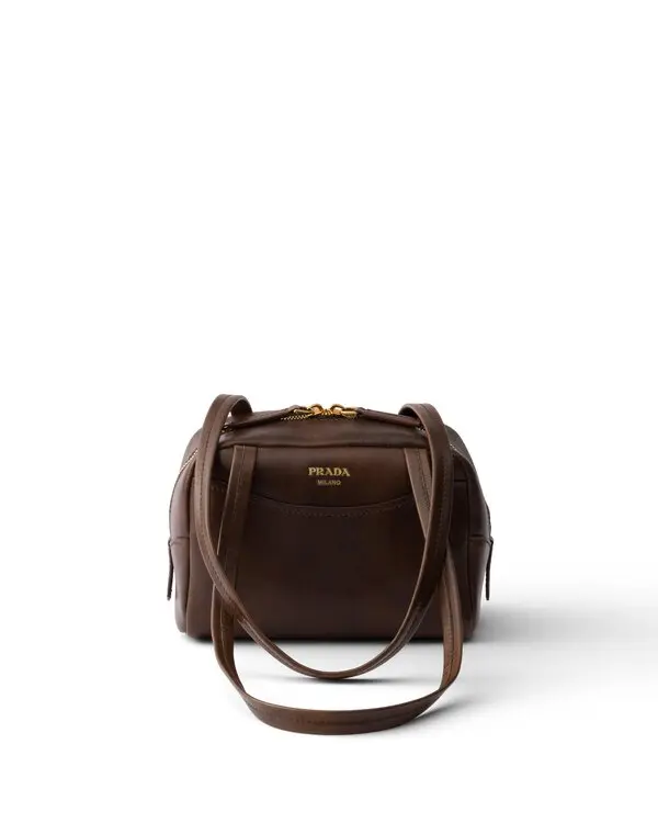 Prada Antiqued Leather Top-handle Mini-bag - Brown