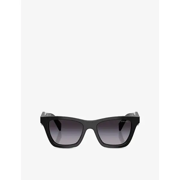 Prada Butterfly-frame Acetate Sunglasses - Black