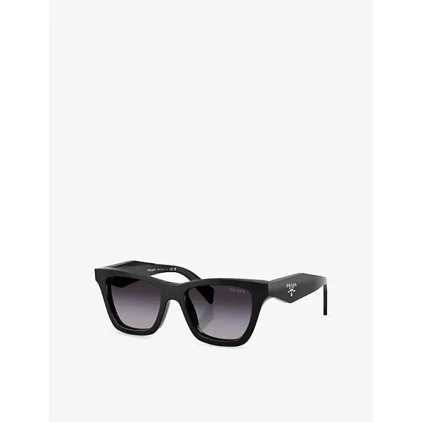 Prada Butterfly-frame Acetate Sunglasses - Black