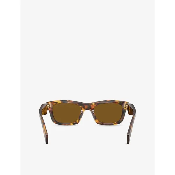 Prada Pillow-frame Acetate Sunglasses - Brown