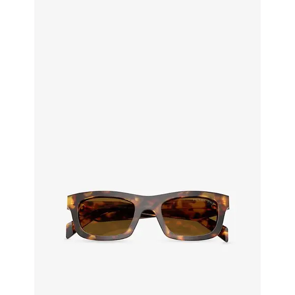 Prada Pillow-frame Acetate Sunglasses - Brown
