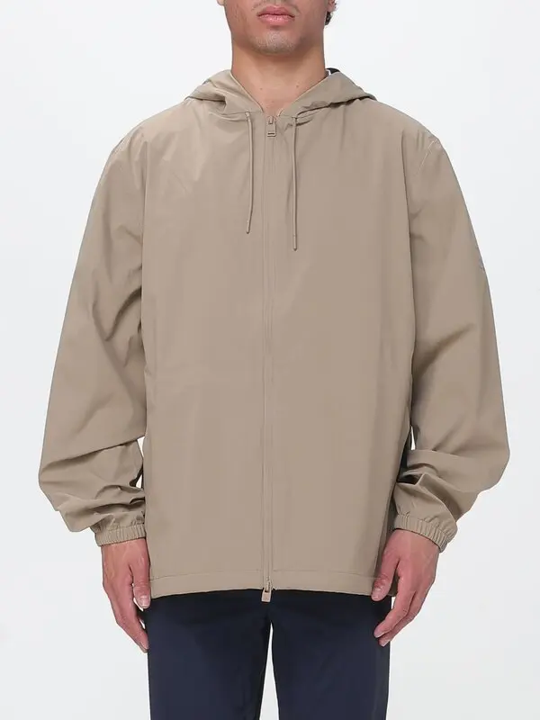 Rains Suva Jacket In Technical Fabric With Hood - Beige