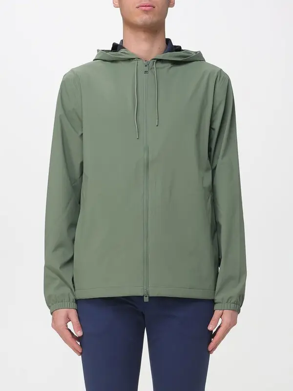 Rains Suva Jacket In Technical Fabric With Hood - Green