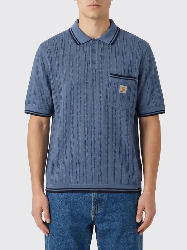Carhartt Work In Progress Cotton Polo Shirt - Blue