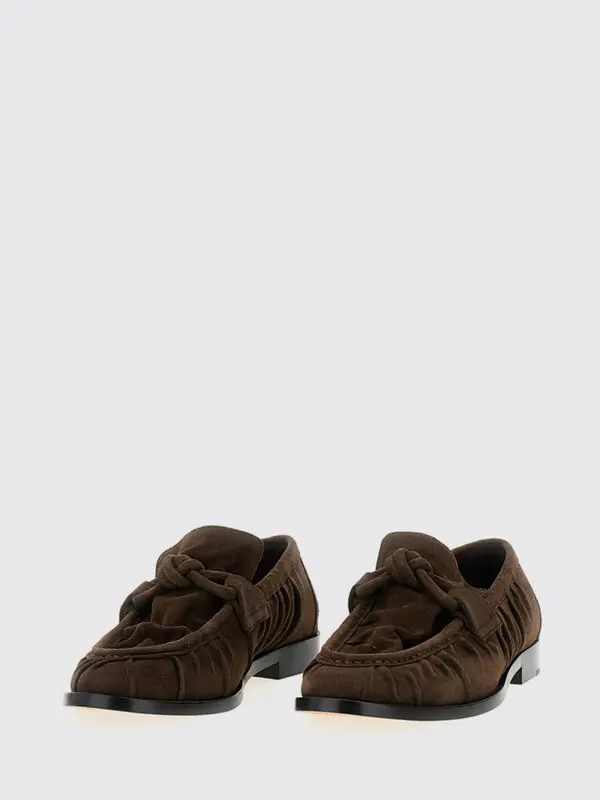 Bottega Veneta Astaire Ruched Suede Loafers - Brown
