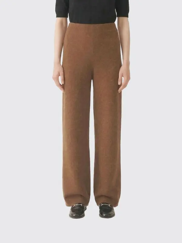 Fabiana Filippi Wide Leg Knit Trousers - Mud