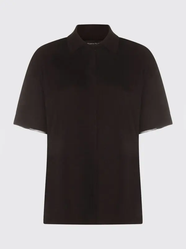 Fabiana Filippi Lurex Polo Shirt - Blue