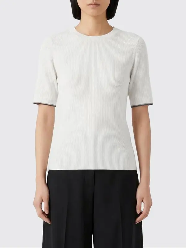 Brunello Cucinelli Ribbed Knit Sweater - White