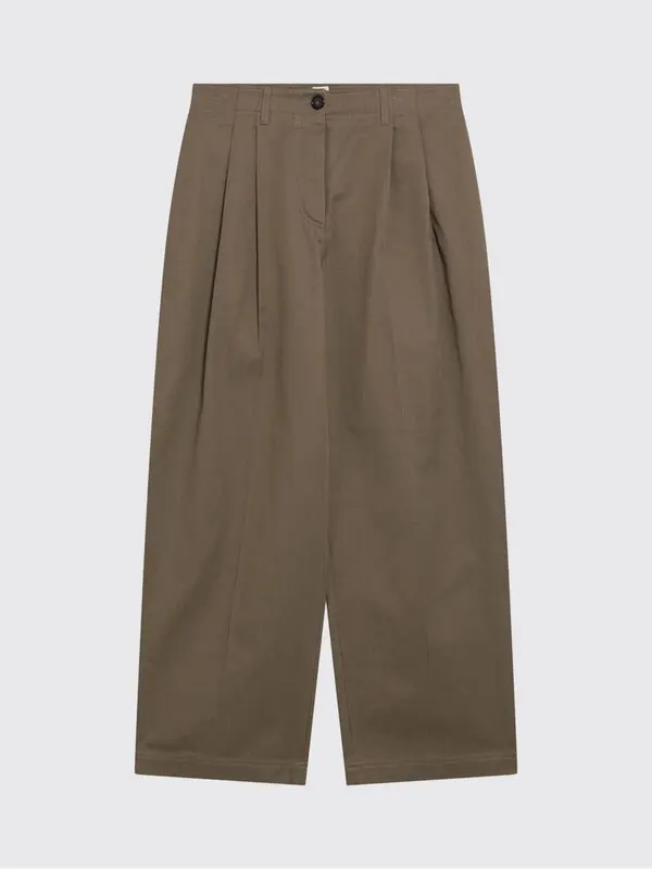TOTEME Cotton Palazzo Pants - Brown