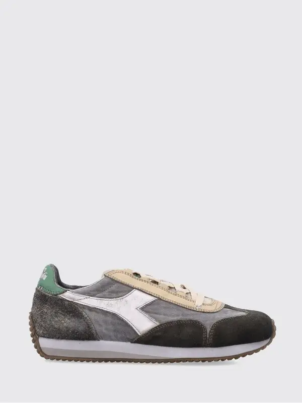 DIADORA Equipe Dirty Suede And Canvas Sneakers - Dove Grey