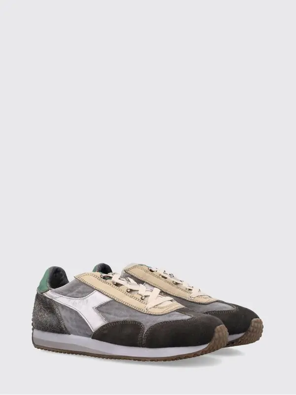 DIADORA Equipe Dirty Suede And Canvas Sneakers - Dove Grey