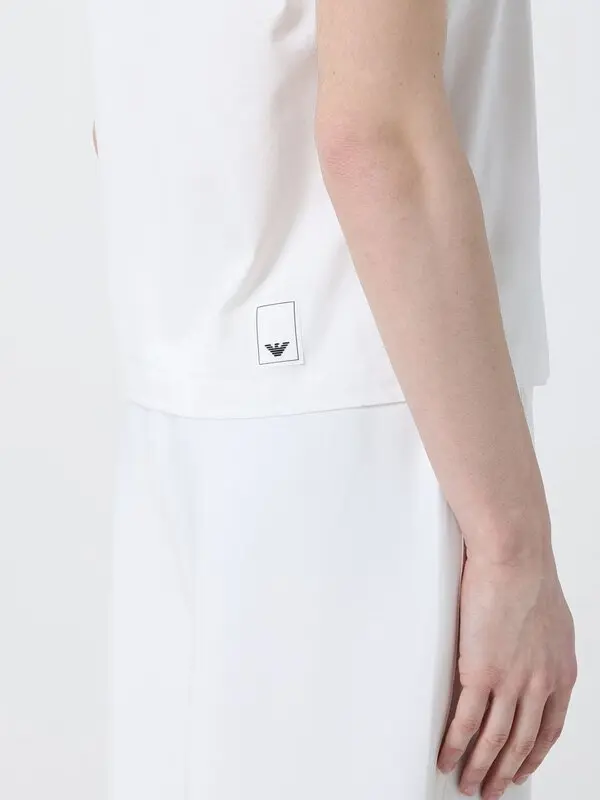 Emporio Armani Cotton T-shirt With Chest Pocket - White