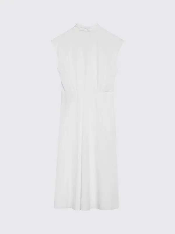 Valentino Garavani Cotton Chemisier Dress With Lace Inserts