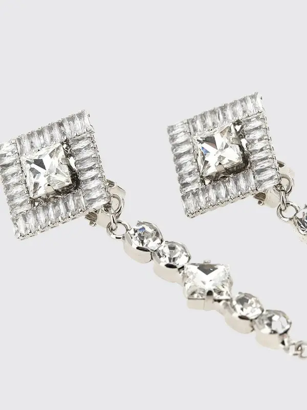 Alessandra Rich Crystal And Faux Pearl Drop Earrings