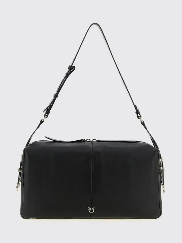 Pinko Keeper Bag Large Biker Leather Bag - Black