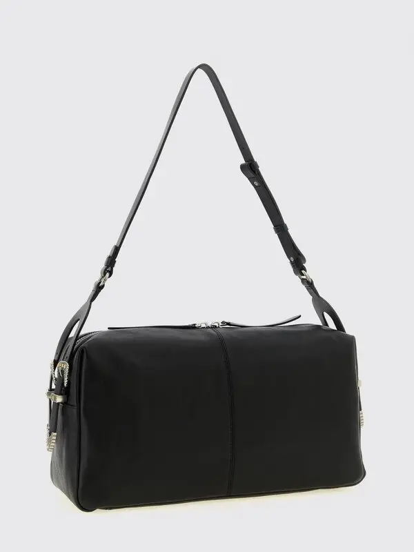 Pinko Keeper Bag Large Biker Leather Bag - Black