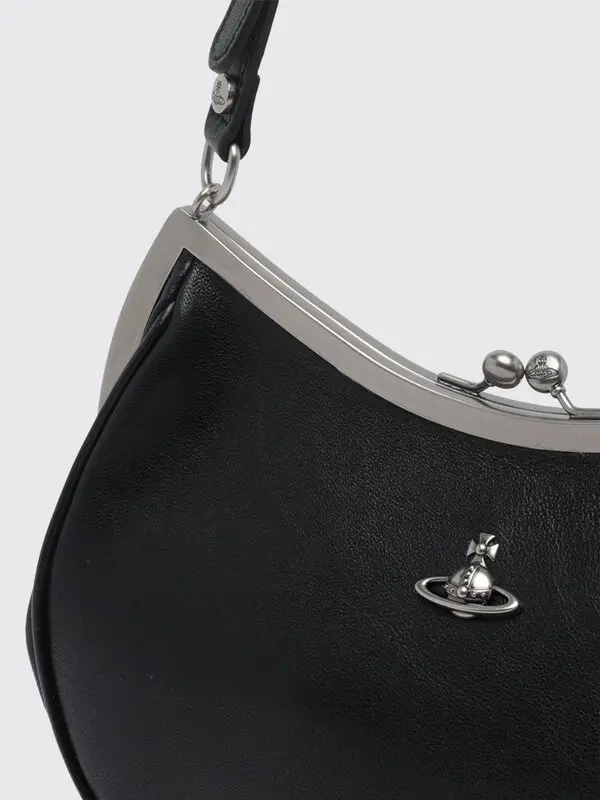 VIVIENNE WESTWOOD Metallic Shoulder Bag - Black