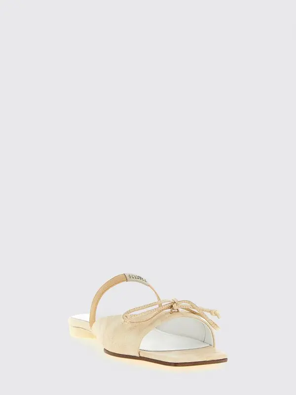 MAISON MARGIELA Smooth Calf Leather Mule Sandals With Maxi Bow