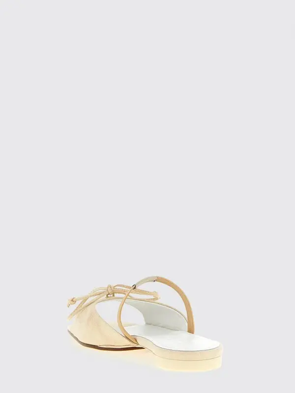 MAISON MARGIELA Smooth Calf Leather Mule Sandals With Maxi Bow