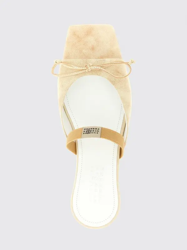 MAISON MARGIELA Smooth Calf Leather Mule Sandals With Maxi Bow