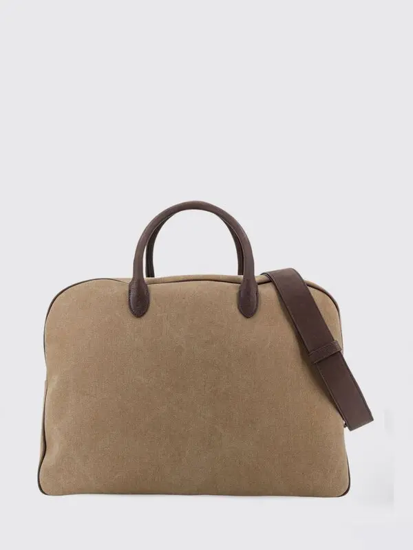 Orciani Safari Suede Suitcase - Brown