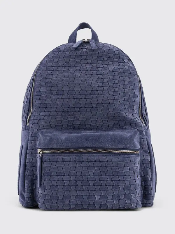Orciani Laio Micron Woven Suede Backpack - Blue