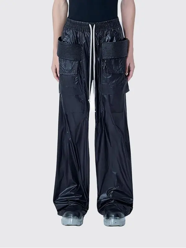 Rick Owens Belted Wide Leg Pants - Black
