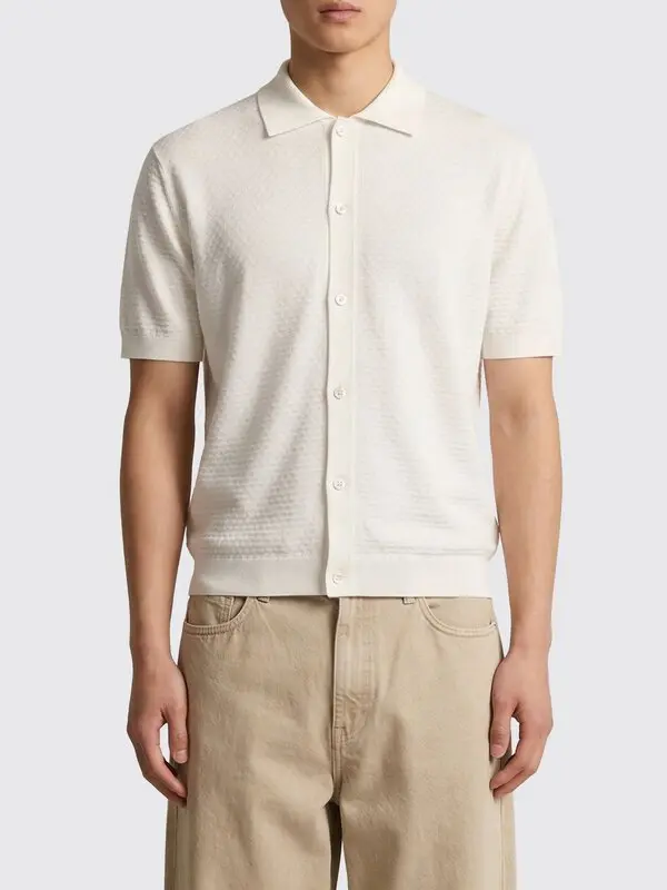 PAOLO PECORA Knitted Polo Shirt - White