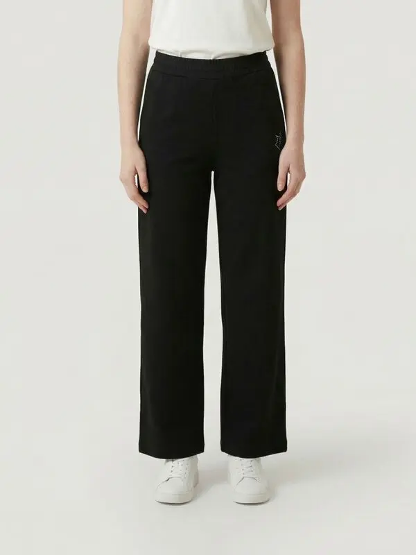 Armani Exchange Wide Leg Trousers - Black